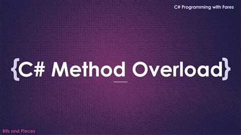 C Method Overload Youtube