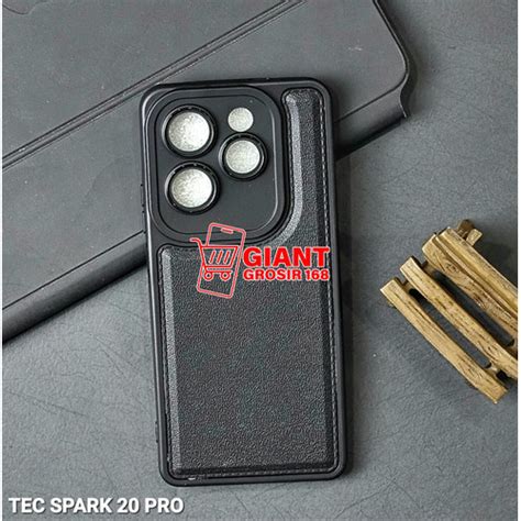 Jual Tecno Spark Pro Case Leather Pro Black Soft Case Tecno Spark Pro Jakarta Barat