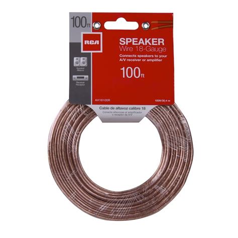Rca Speaker Wire Copperpvc 100 Gauge 18 Gold Ah18100r Rona