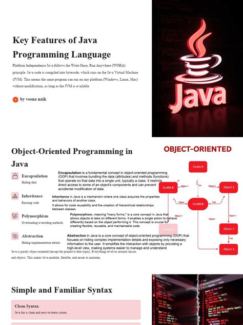 Key Features Of Java Programming Pdf Java Programming Language