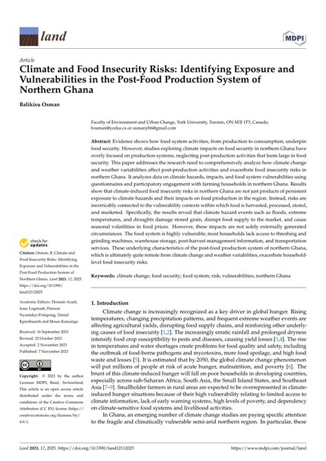 PDF Climate And Food Insecurity Risks Identifying Exposure And