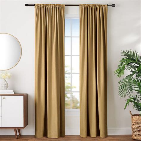 Комплект штор Lux Portiery Бархат-велюр Пастельно-горчичный 250×275 см ...