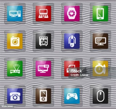 設備玻璃圖示設置向量圖形及更多brand Name Video Game圖片 Brand Name Video Game 互聯網 人