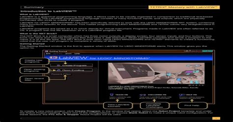 Pdf Introduction To Labview™ Tetrix Robotics · Labview Programs Are