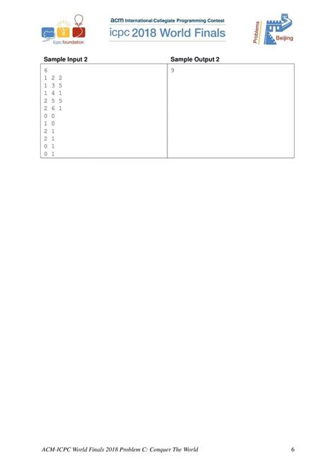 计算机竞赛acm试题acm Icpc 2018 总决赛赛题 Csdn博客