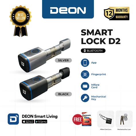 Jual DEON Cylinder Pintu Pintar Smart Lock D Ukuran MM Shopee Indonesia