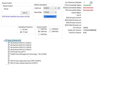 DCA1000EVM IWR1443 Boost DCA1000EVM Sensors Forum Sensors TI E2E Support Forums