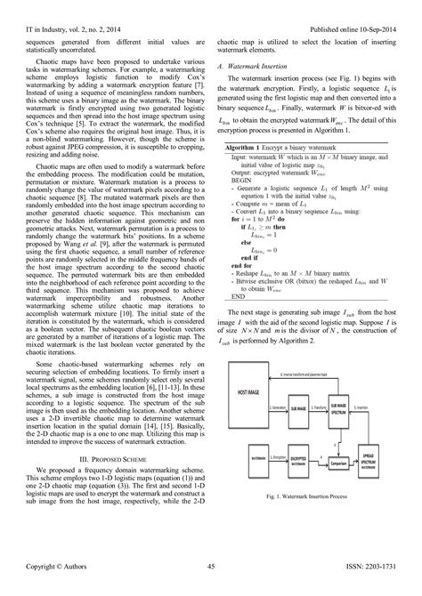 Blind Image Watermarking Based On Chaotic Maps Pdf