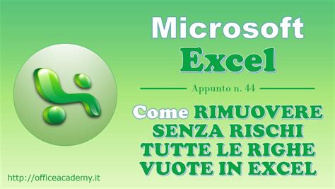 Excel Come Rimuovere Tutte Le Righe Vuote In Excel