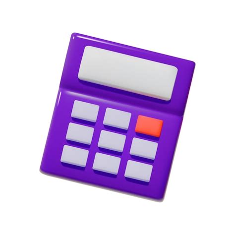 Premium Vector 3d Blue Minimalist Calculator Vector Isolated Icon