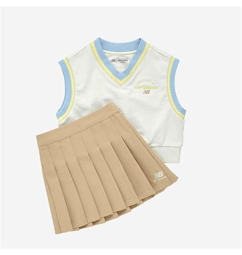 뉴발란스 뉴발란스키즈트레이닝세트 Pqc Nk9kd1701g 35 Semester 스웨터 조끼 스커트 세트 2 티몬