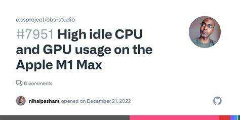 High Idle CPU And GPU Usage On The Apple M1 Max Issue 7951