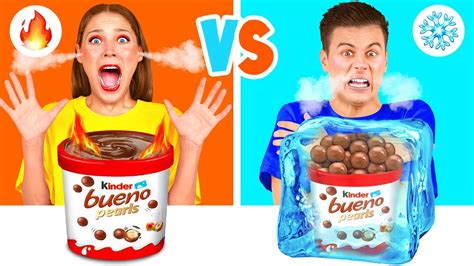 Καυτο Vs Παγωμενο Φαγητο Challenge Αστείες Στιγμές Fun Teen Youtube