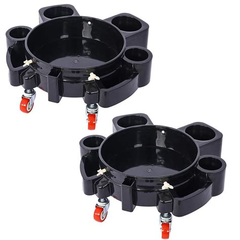 Amucolo 250 Lbs Capacity Bucket Dolly 5 Gal Rolling Bucket Dolly W 5 Rolling Swivel Casters
