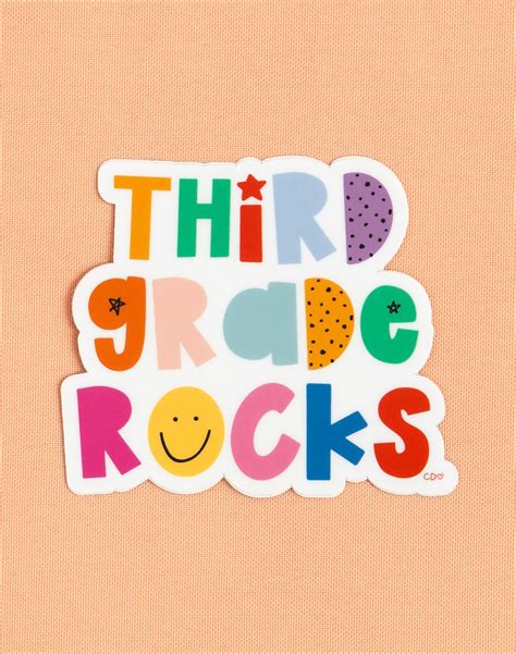 Third Grade Rocks Decal Sticker Callie Danielle Shop