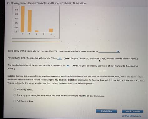 Solved 2 Expected Value And Variance Of A Discrete Random