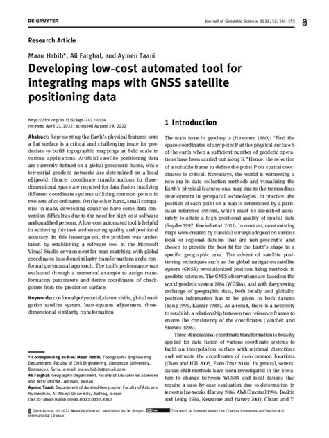 pdf developing low cost automated tool for integrating maps with gnss