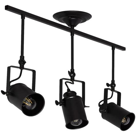 Lampa Sufitowa Retro Loft Czarna 50cm 3xE27 Tutti
