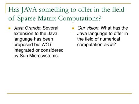 Ppt Java And Matrix Computation Powerpoint Presentation Free