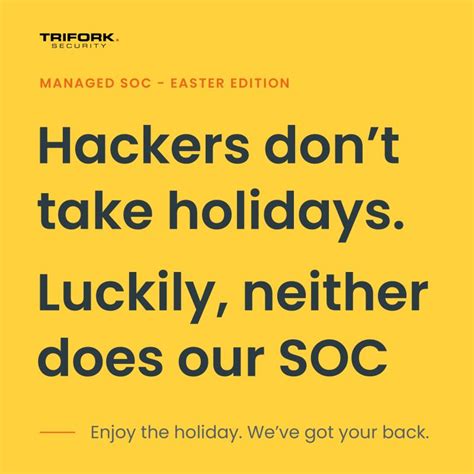Cybersecurity Soc Easterbreak 24x7monitoring Triforksecurity Trifork Security
