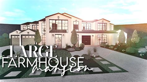 Bloxburg Large Modern Farmhouse Mansion 261k No Advanced Placing No Large Plot House