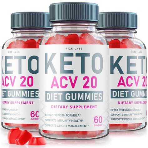 Rize Labs Keto Acv 20 Diet Gummies Rizelabs