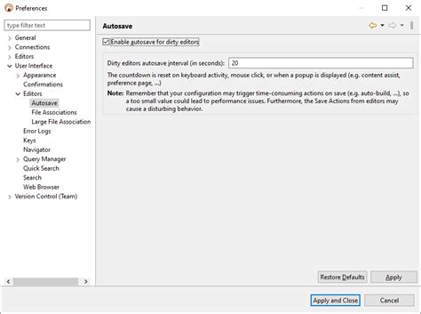 Maintain State Between Application Loads · Issue 18281 · Dbeaver