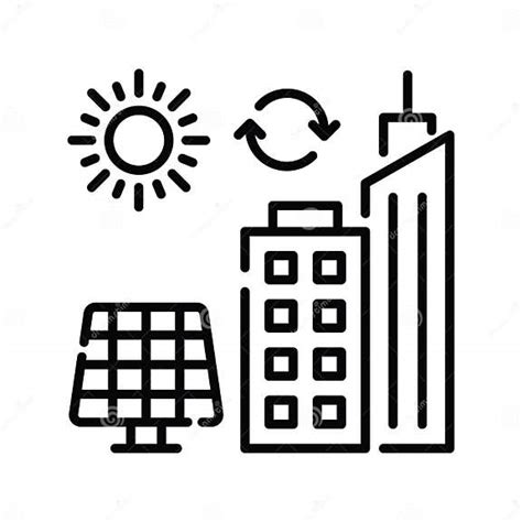 Eco System Vector Outline Icon Style Illustration Eps 10 File Stock