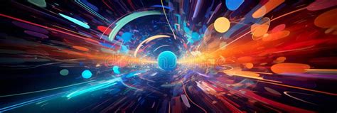 Circles Exploding With Energy Surrounded By Intersecting Lines That