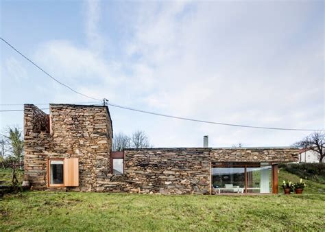 Stone Wine Cellar Converted Into Home By Cubus Arquitectura