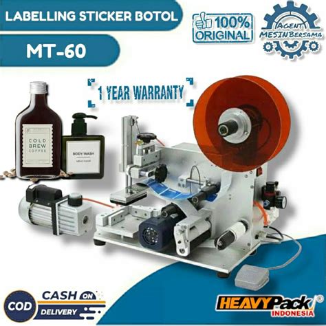 Jual Mesin Labelling Sticker Botol Mt 60 Mesin Tempel Sticker Label