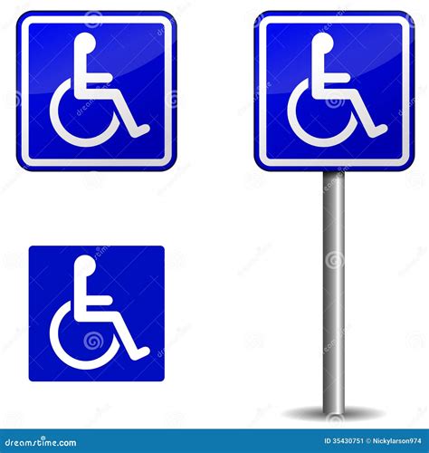 Handicap Sign Stock Vector Illustration Of Road Equipment 35430751