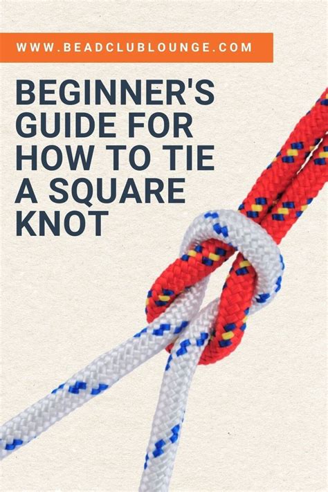 A Red White And Blue Rope With The Words Beginner S Guide For How To