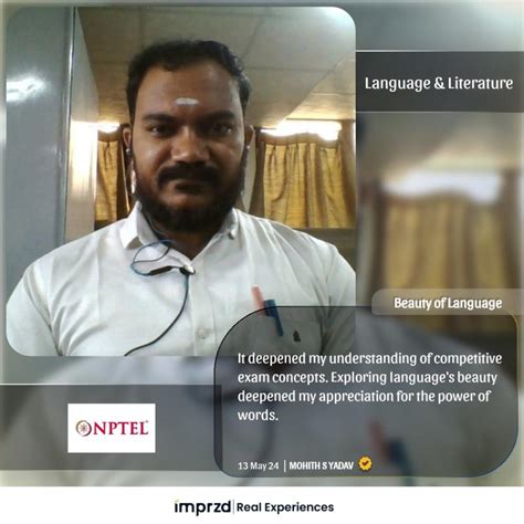 Mohith S Yadav On Linkedin Nptel