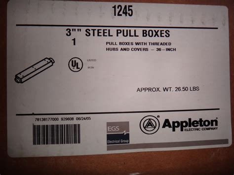 Appleton 1245 3 X 36 Pull Box Transamerican Equipment Company