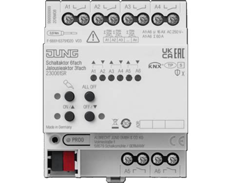 JUNG KNX Switch Actuator Gang KNX Blinds Actuator Gang SR