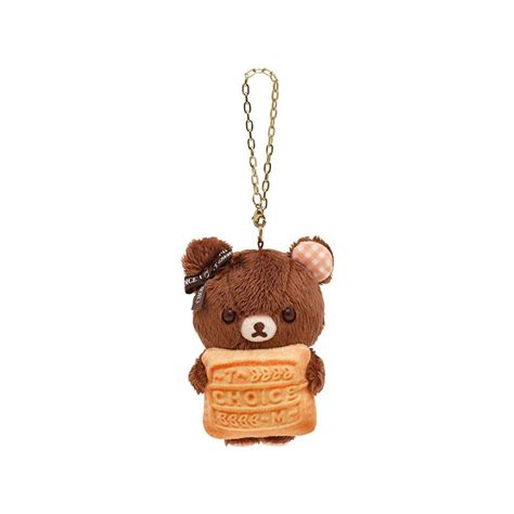 Plush Keychain Chairoikoguma Rilakkuma × Morinaga Meccha Japan