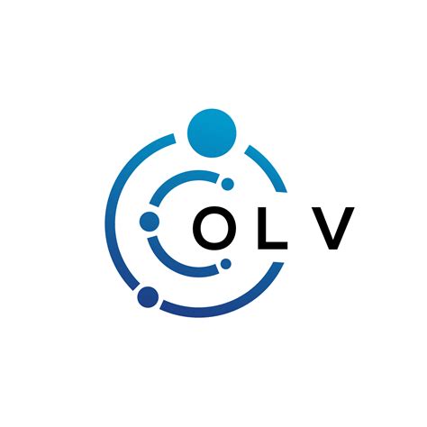 Diseño De Logotipo De Tecnología De Letras Olv Sobre Fondo Blanco Olv