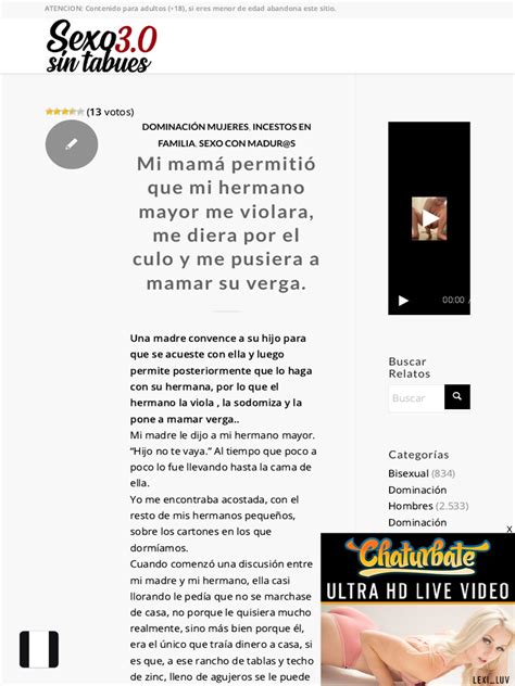Mi Mamá Permitió Que Mi Hermano Mayor Me Violara Me Diera Por El Culo