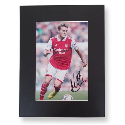Martin Odegaard Mounted Autograph Print The Invincibles Store