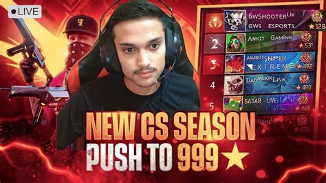 🔴free Fire India Live Cs Rank Push Ff Live Rank Push Fflive