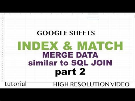 Google Sheets Index Match Multiple Columns Merge Data Similar To Sql Join Part Artofit