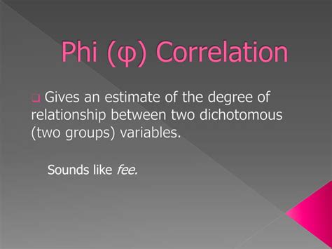 Phi φ Correlation Pptx