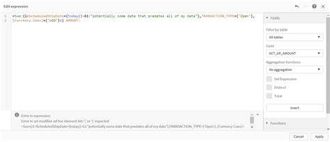Solved Trying To Use Set Analysis With A Date Range That Qlik