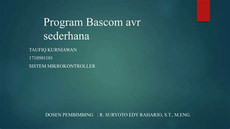 Program Bascom Avr Sederhana PPT