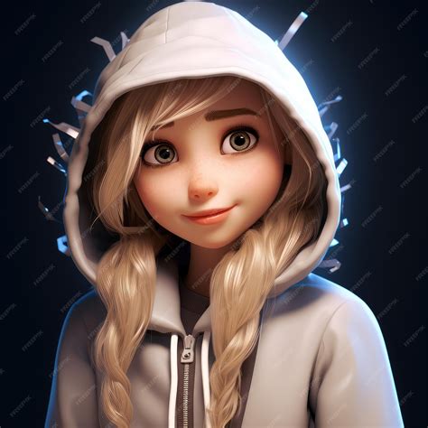 Premium Photo Beautiful Cute Girl Cartoon Character