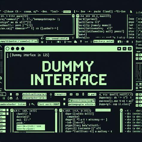 What Is A Dummy Interface In Linnx Fromages Charlevoix