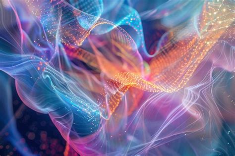 premium photo imagine a quantum dance of shimmering particles ea