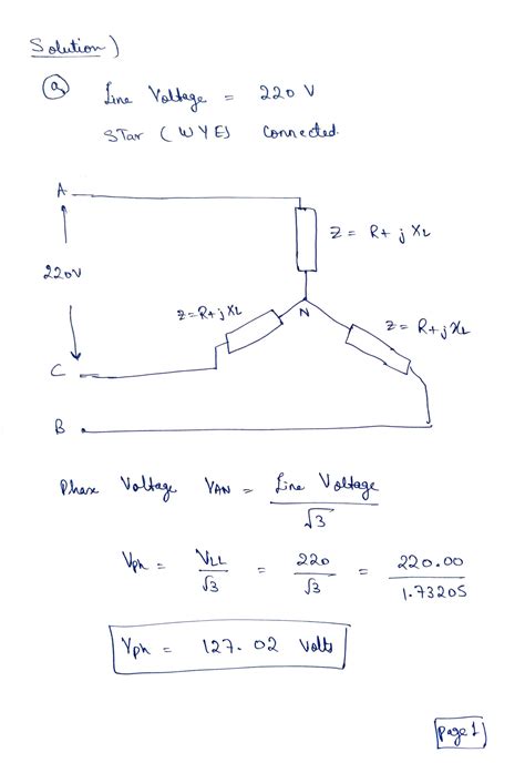 Solved A A 220 V Y—connected 3 Phaae Generator Supplies Power To