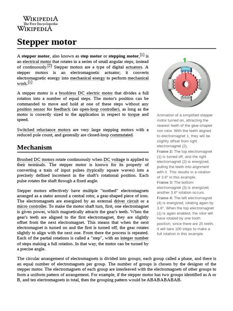 Stepper Motor Pdf Electric Motor Electrical Components